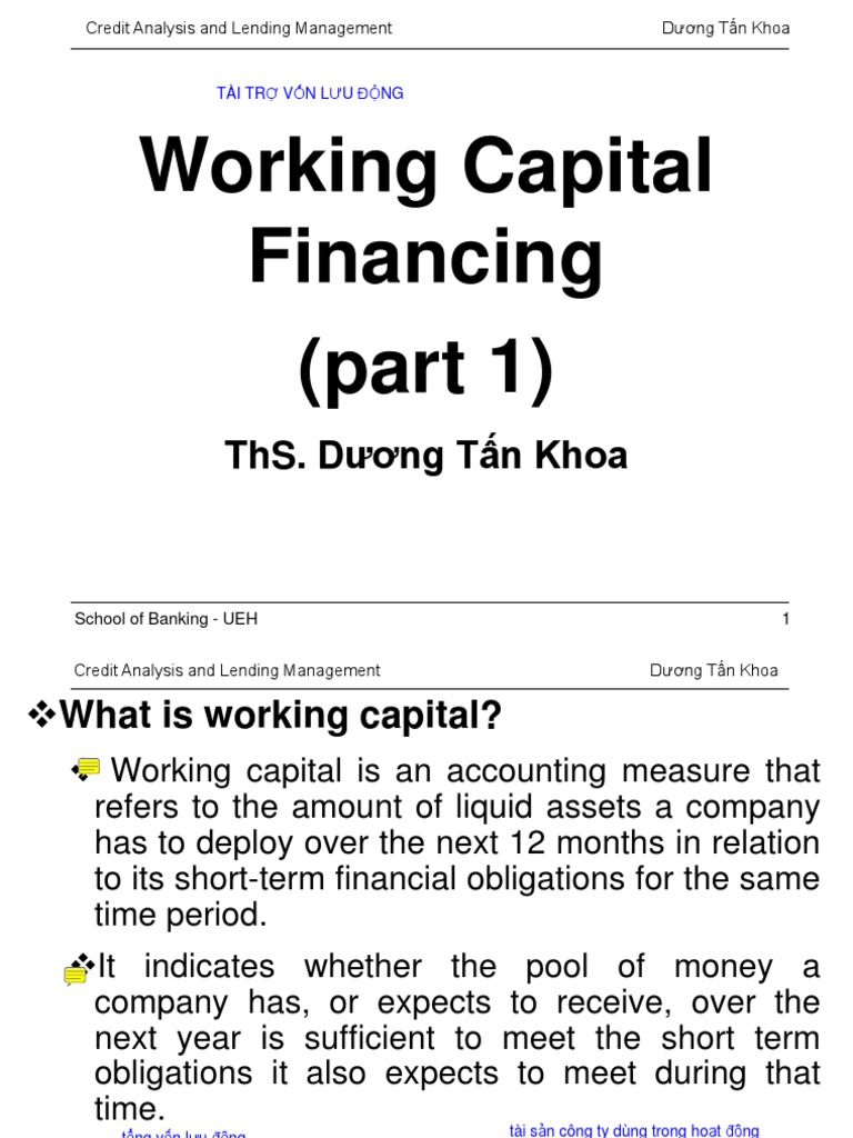 Chapter 4 - Working Capital Financing | PDF