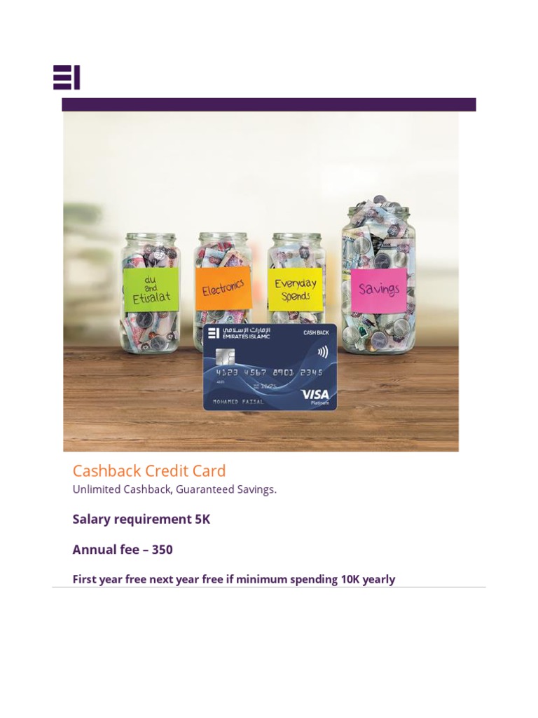 Cashback Credit Card | PDF | Credit Card | Service Industries