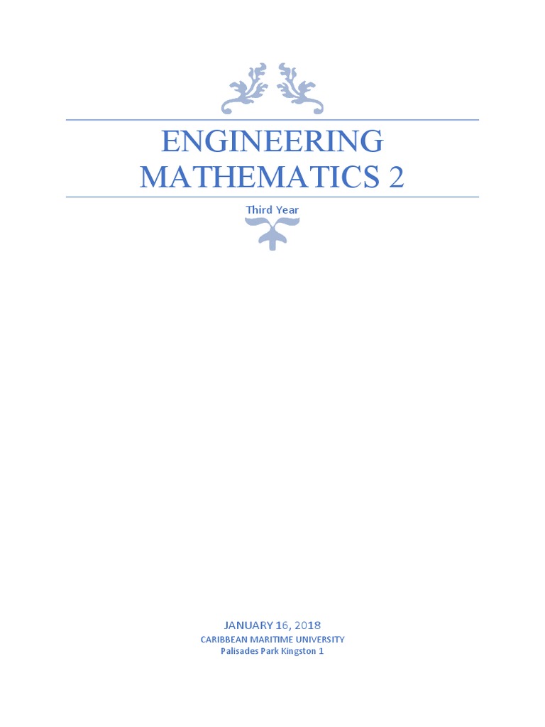 Copy of Engineering Mathematics 2 CMU. | PDF | Integral | Function ...
