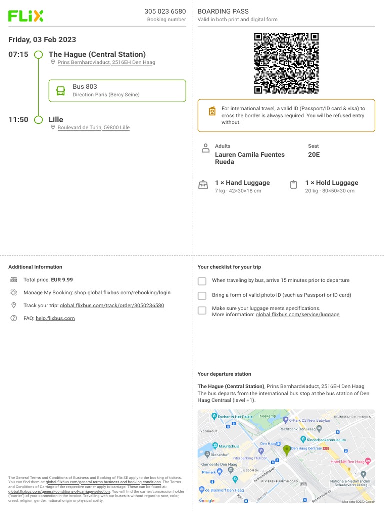 Ticket Den Haag Lille 3050236580 | PDF | Government And Personhood ...