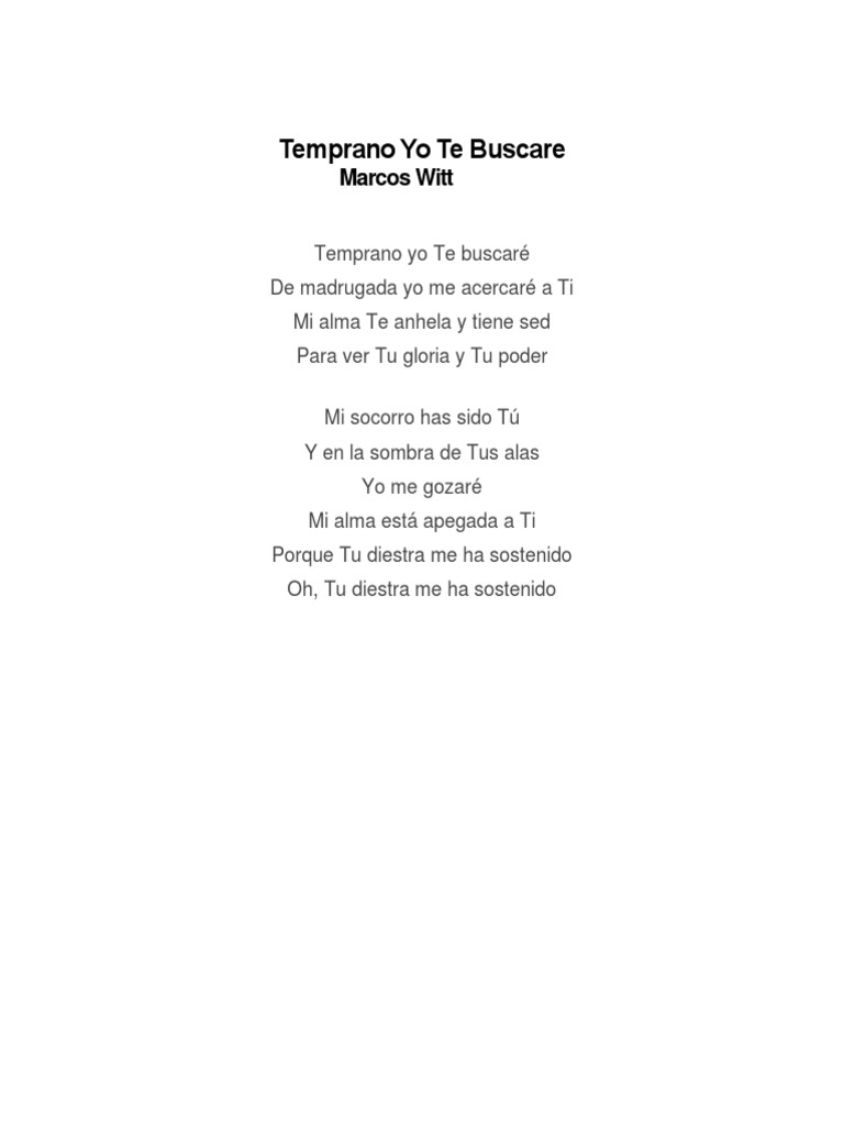 Temprano Yo Te Buscare | PDF | Dios | Creencia religiosa y doctrina