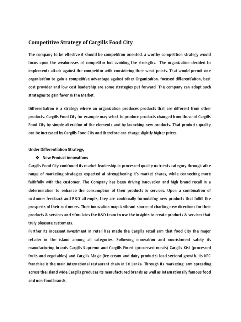 ASSG Cargills | PDF | Brand | Marketing