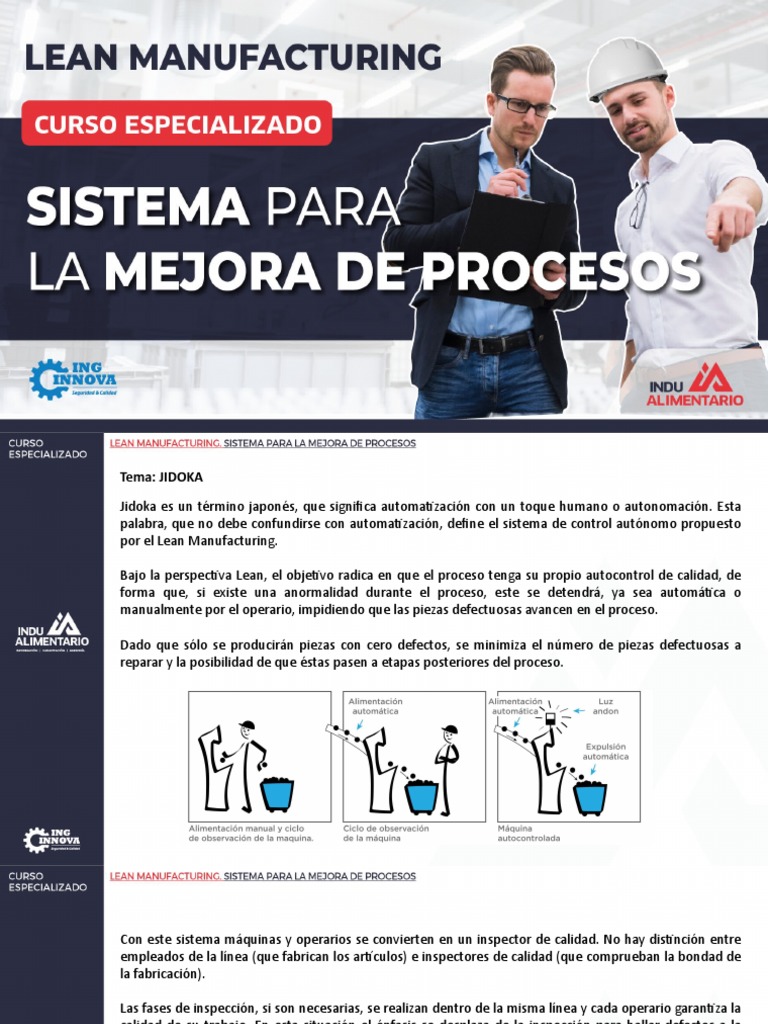 Jidoka y Control Visual en Lean Manufacturing | PDF | Lean Manufacturing