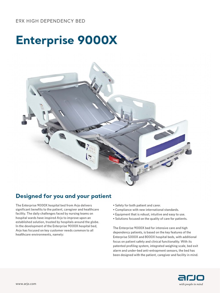 Brosur Arjohuntleigh High Dependency Bed Enterprise 9000 Pdf Hospital Caregiver 