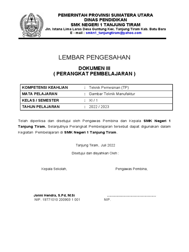 Lembar Pengesahan | PDF