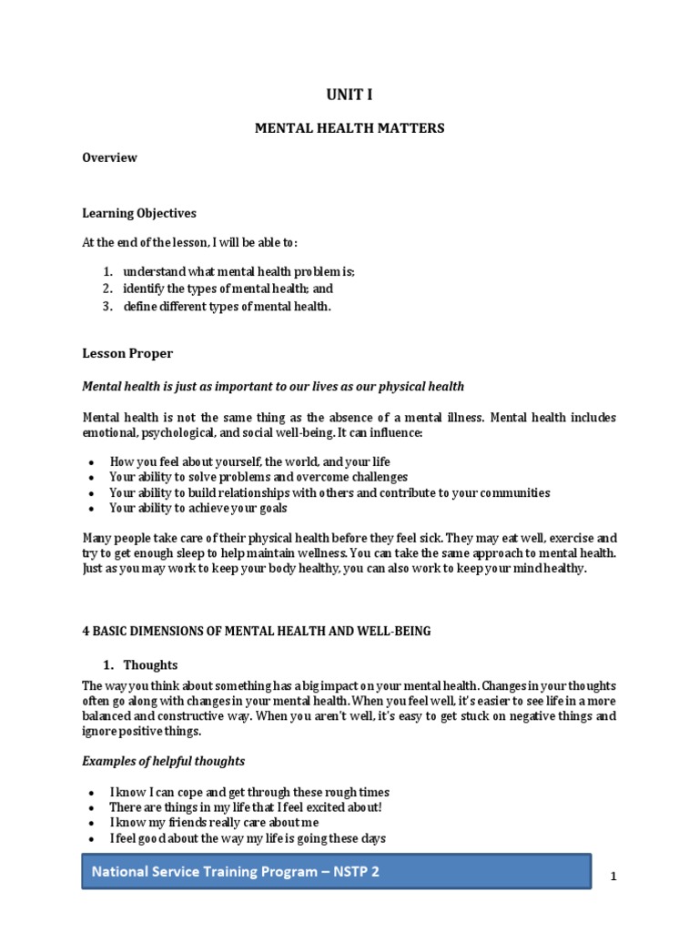 NSTP 2 PDF | PDF | Governance | Mental Health