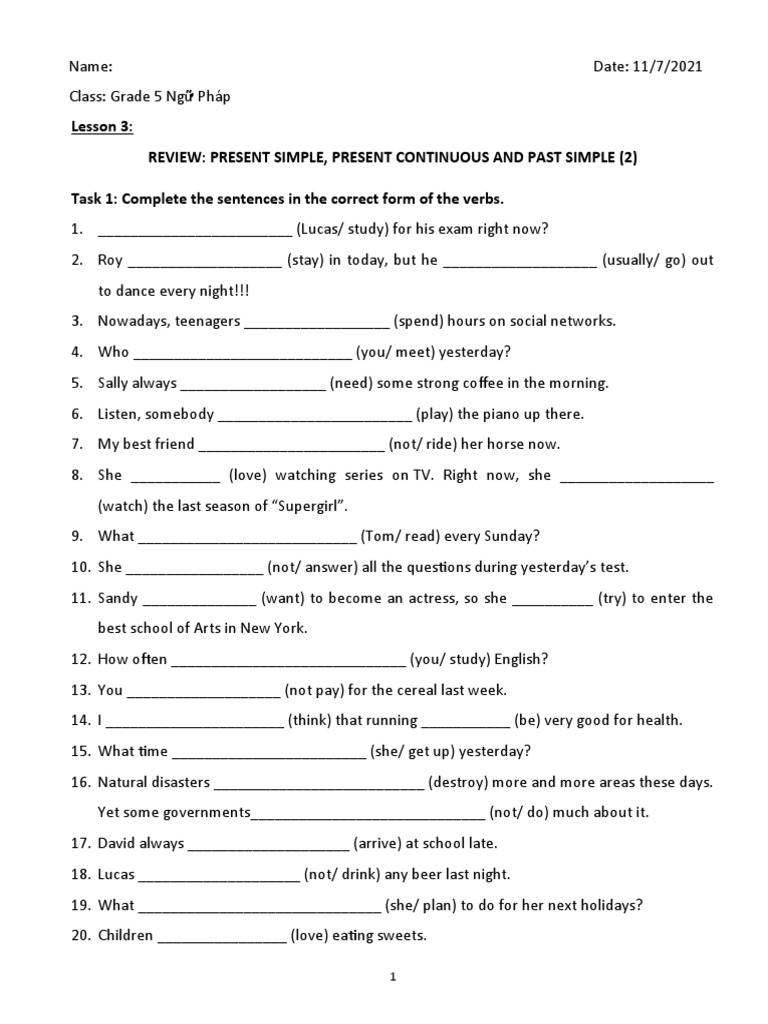 Lesson 3 - Homework (Cont.) | PDF | Food And Drink