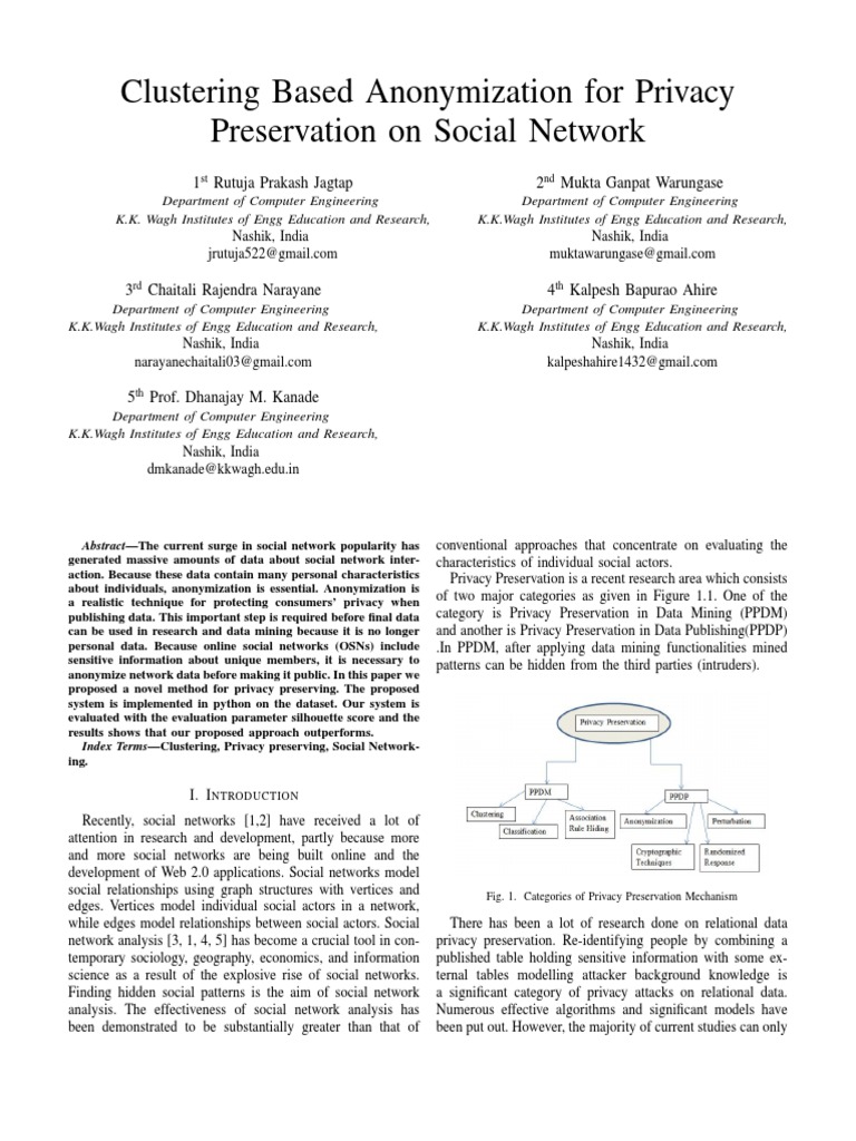 Conference LaTeX Template 10 17 19 | PDF | Cluster Analysis | Privacy