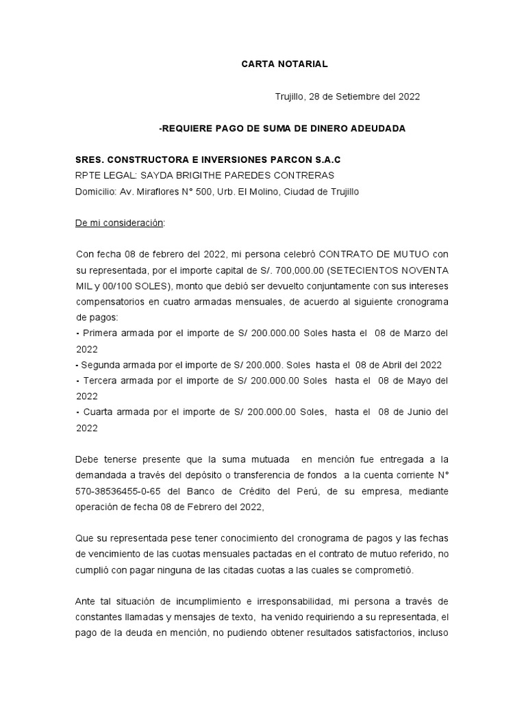 Carta Notarial-2 | PDF