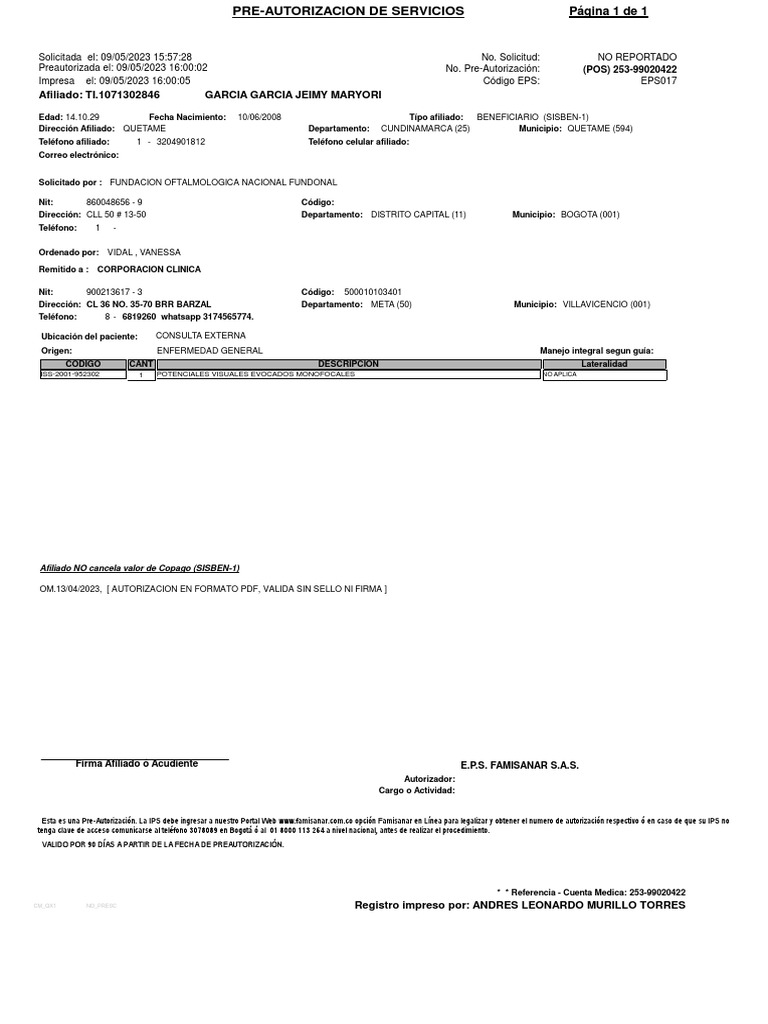 POTENCIALES VISUALES EVOCADOS MONOFOCALES | PDF