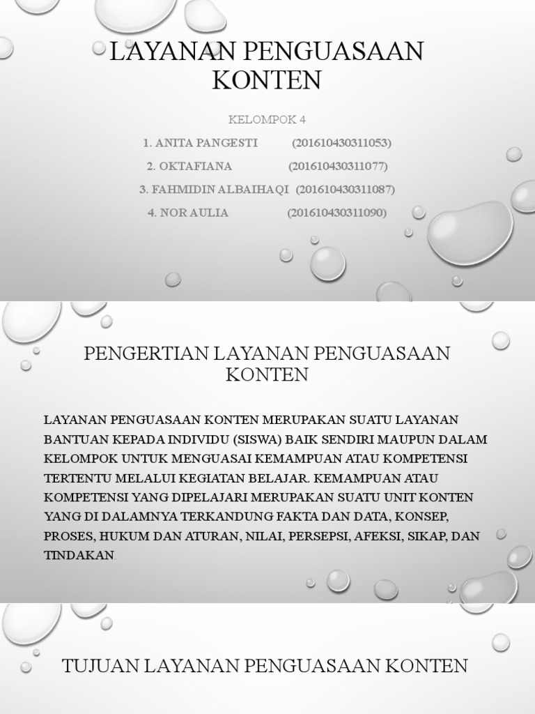 Layanan Penguasaan Konten | PDF