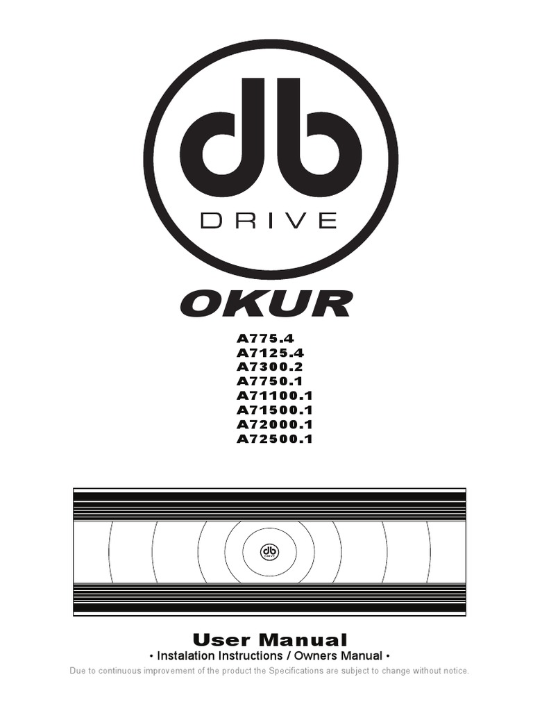 A7 Amps Manual - Compressed PDF | PDF | Amplifier | Loudspeaker