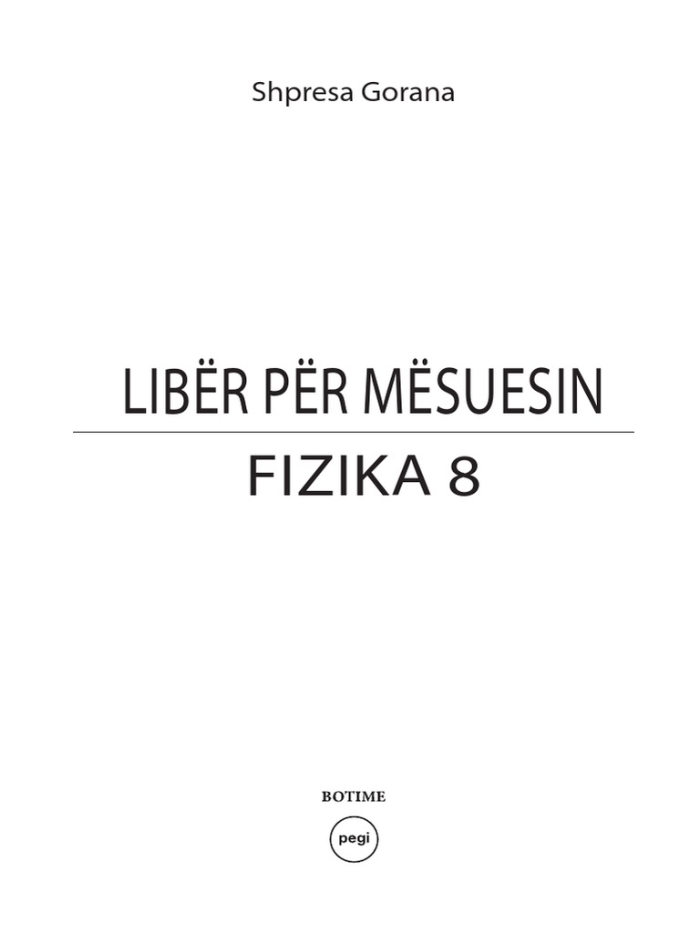 Liber Mesuesi Fizika 8 PDF | PDF