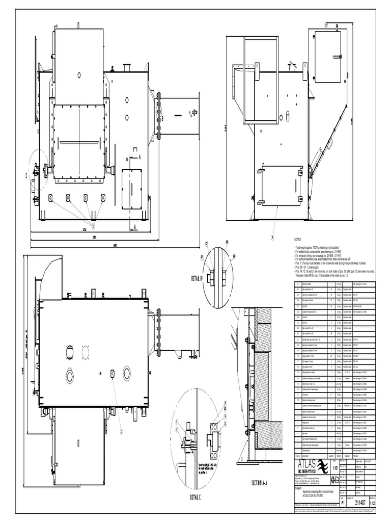 Assembly Drawing ATLAS 1200 XL WS-FR | PDF | Washer (Hardware) | Screw