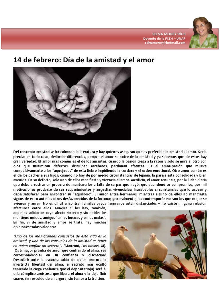 Dia de La Amistad 2014 | PDF | Amor