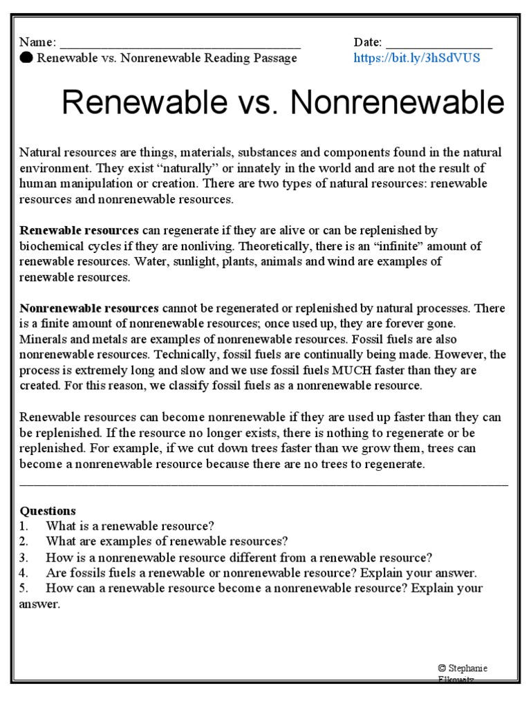 H1NDNQQY0RNPUF637ACUBQW8ZUL1R9-Renewable vs Nonrenewable Resources ...