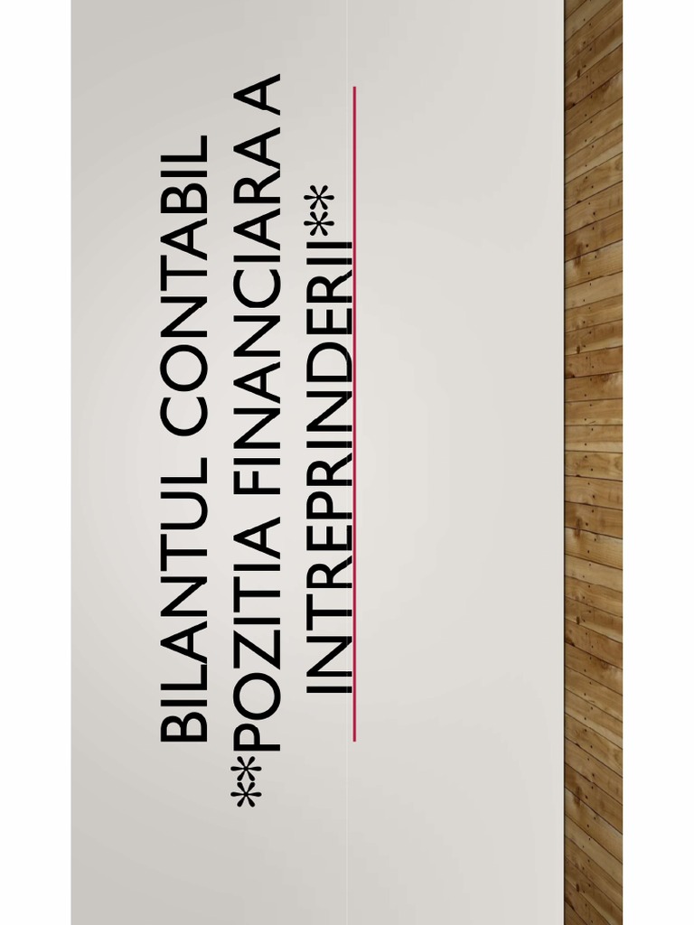 Bilantul Contabil - Martie 2022 | PDF