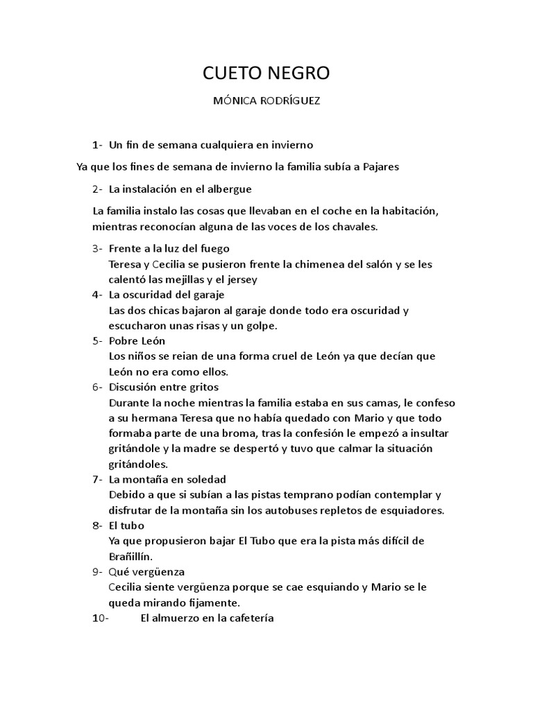 CUETO NEGRO - Odt | PDF