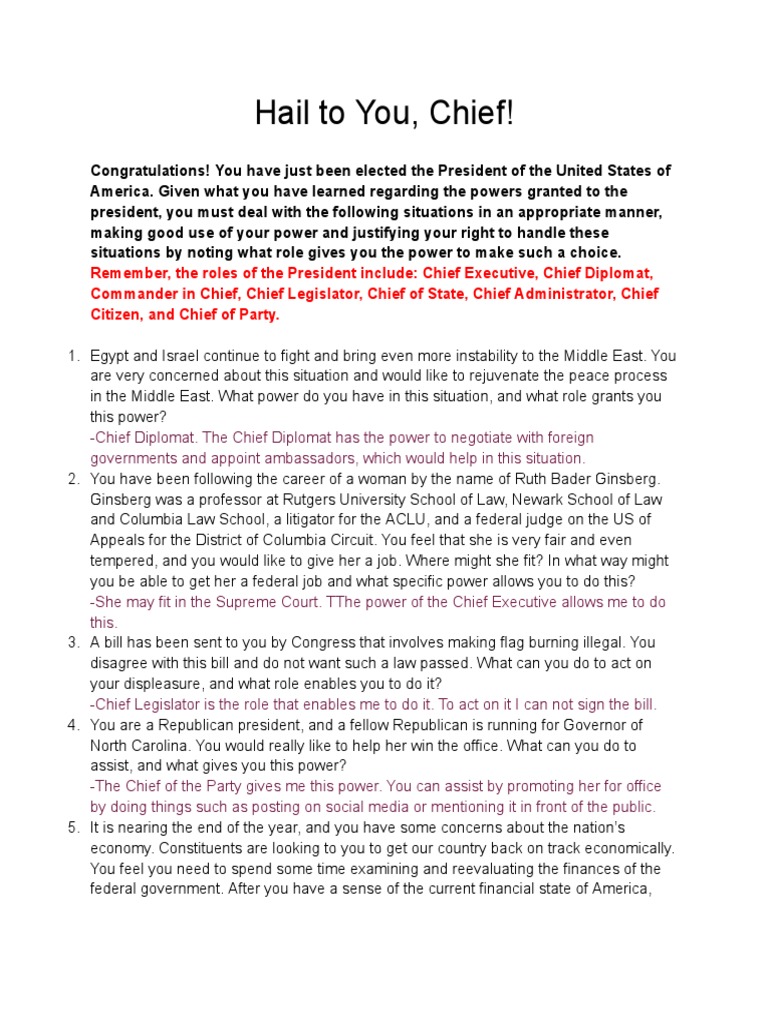 Hail To You, Chief | PDF | United States Congress | American Government