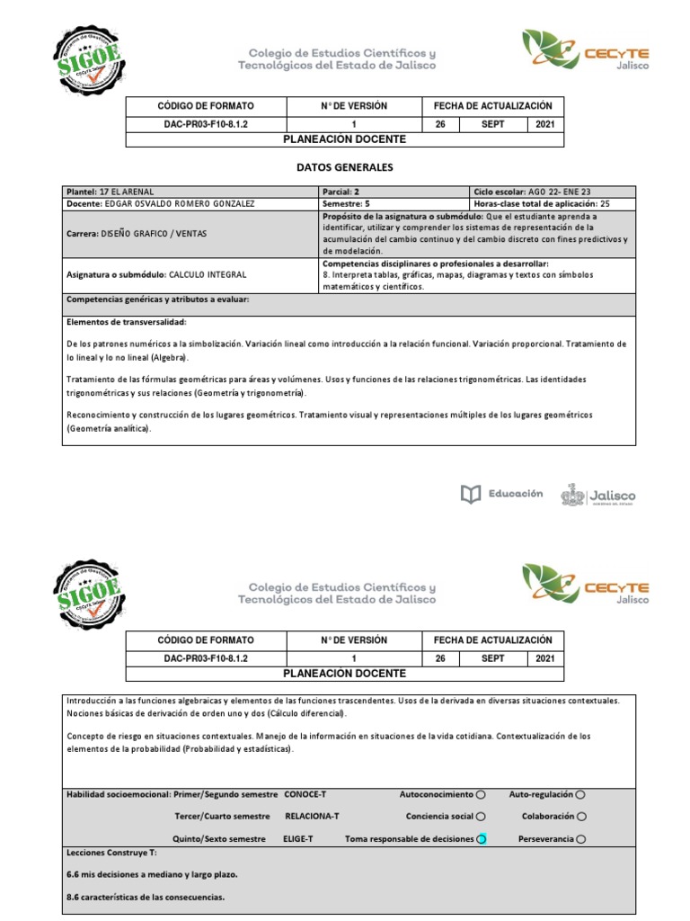 2do. PARCIAL CALCULO INTEGRAL. EDGAR ROMERO | PDF | Funciones trigonométricas | Geometría
