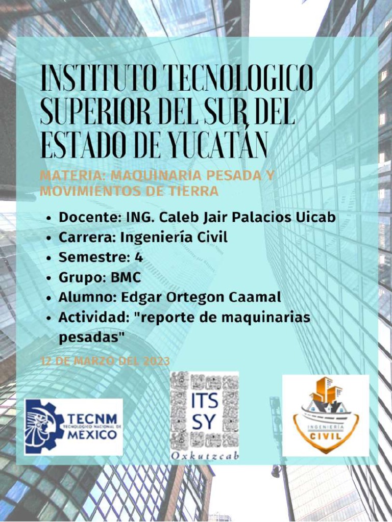 Reporte Maquinaria | PDF | Tierra