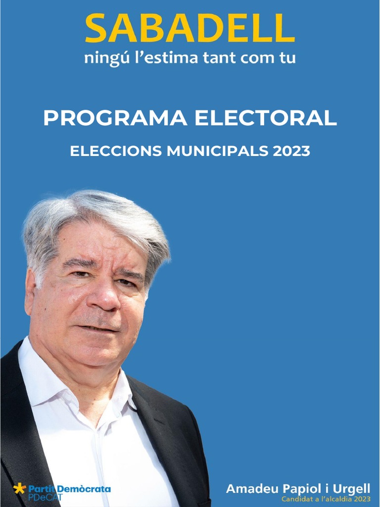 Programa Electoral PDECat Sabadell | PDF