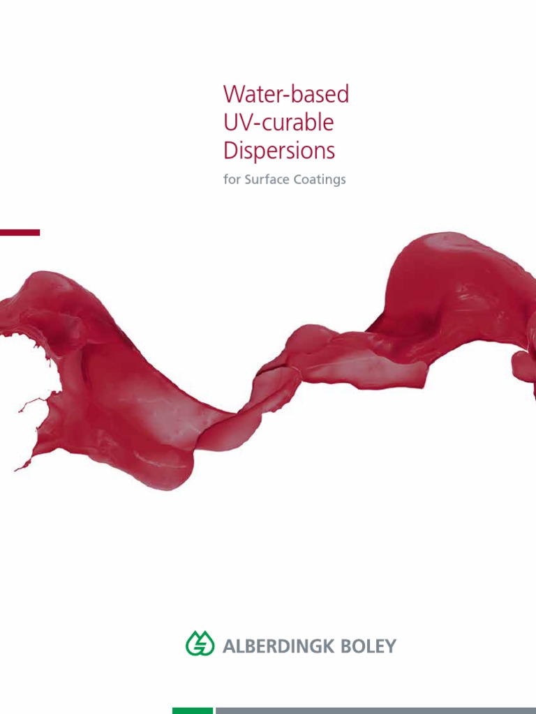 Water-Based UV Curable Dispersions | PDF | Coating | Cross Link
