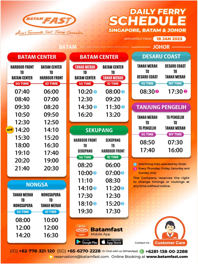 Ferry Schedule - 180123a | PDF