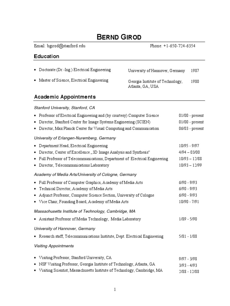 CV Girod | Download Free PDF | Electrical Engineering | Computing