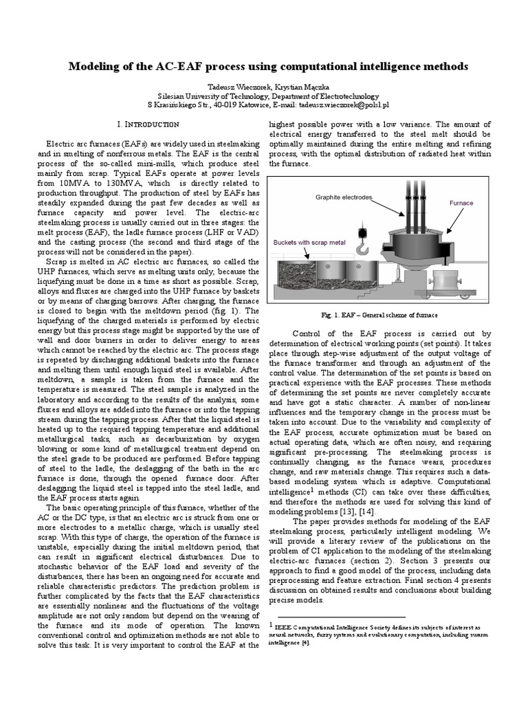 Modeling of The AC-EAF Process Using Computational Intelligence Methods ...