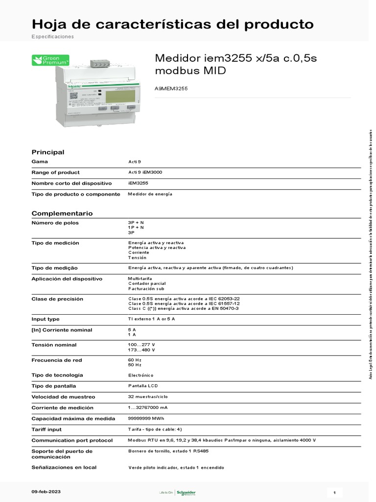 iEM3000 Series - A9MEM3255 PDF | PDF | Residuos | Metrología