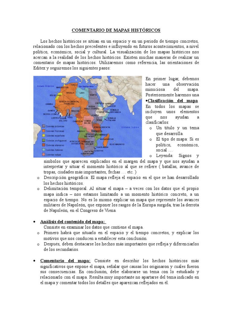 Comentario de Mapas HistÓricos | PDF | Mapa