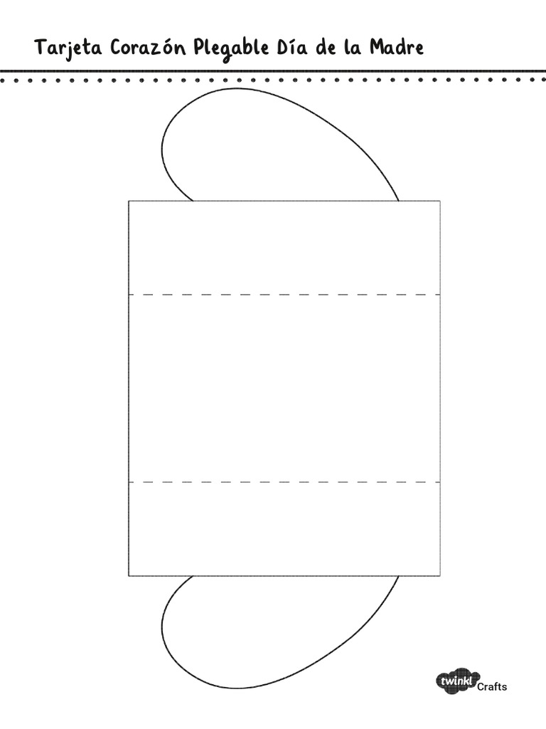 Tarjeta Corazon Plegable Dia De La Madre Pdf
