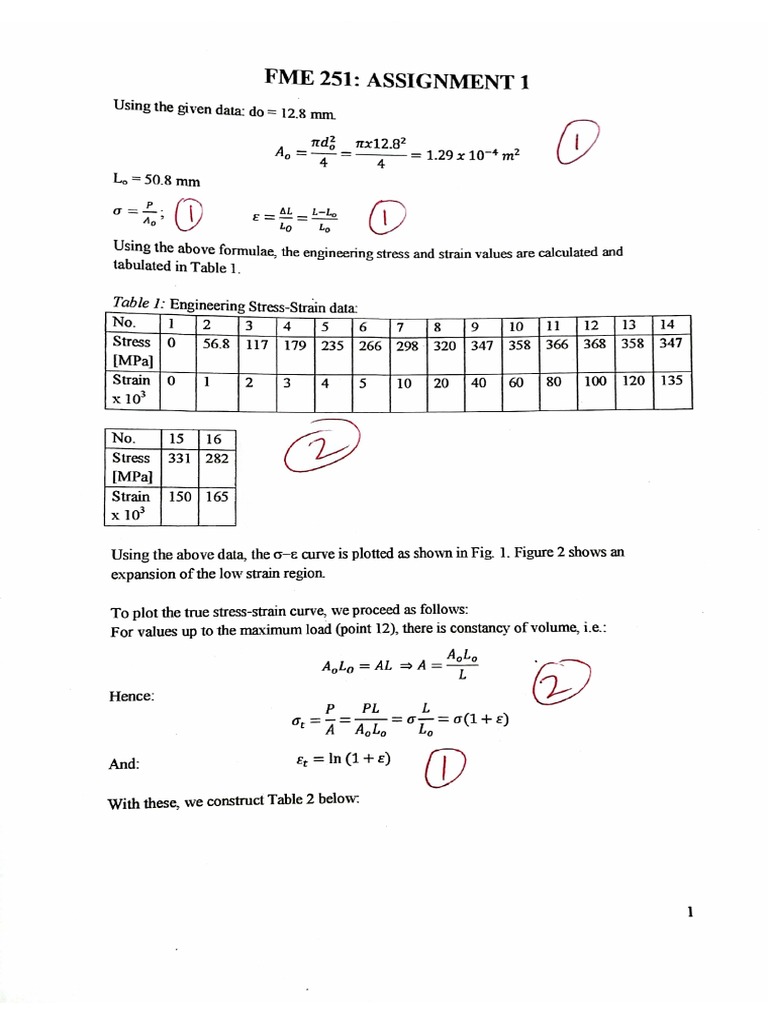 FME 251 Assignment 1 Solution | PDF