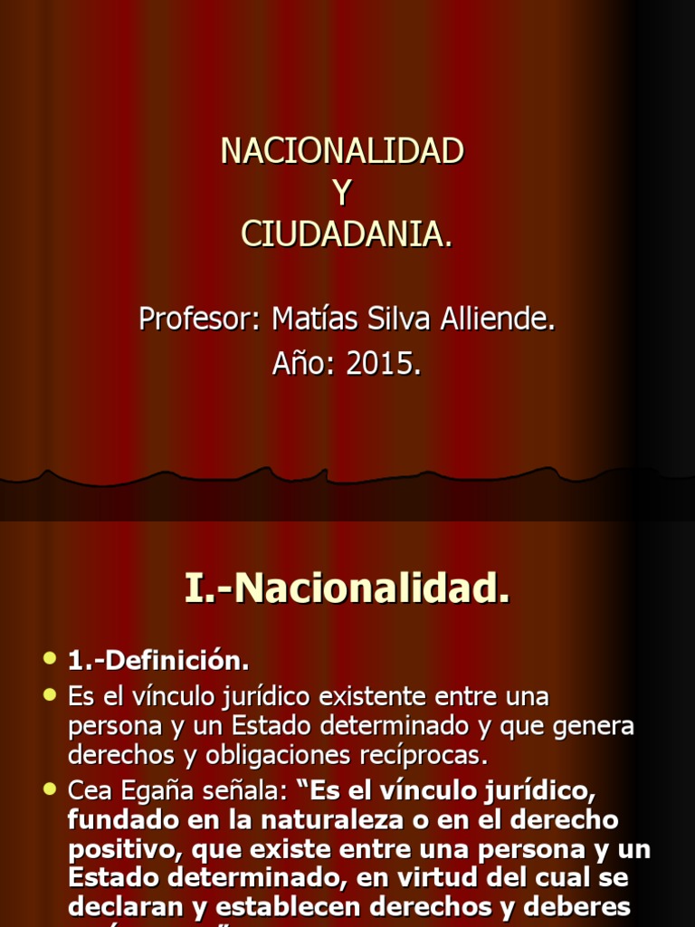 Unidad Iii. Nacionalidad y Ciudadania | PDF | Nacionalidad | Chile