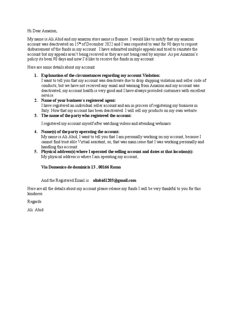 Funds Appeal Aa | PDF