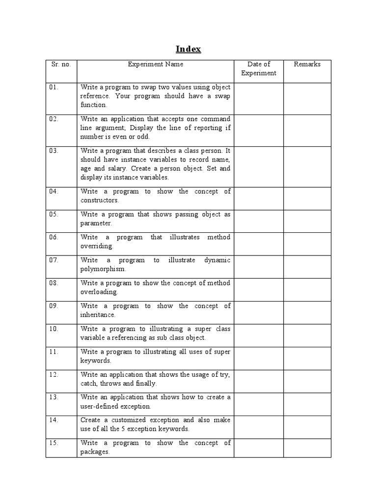 Basic Java Lab File | PDF | Method (Computer Programming) | Class ... Basic Java Lab File | PDF | Method (Computer Programming) | Class ...