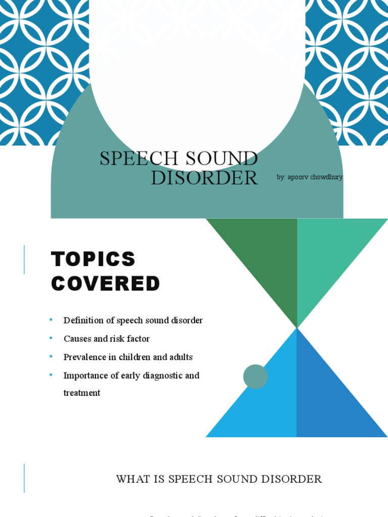 Speech Sound Disorder (Autosaved) | PDF | Speech | Developmental Psychology