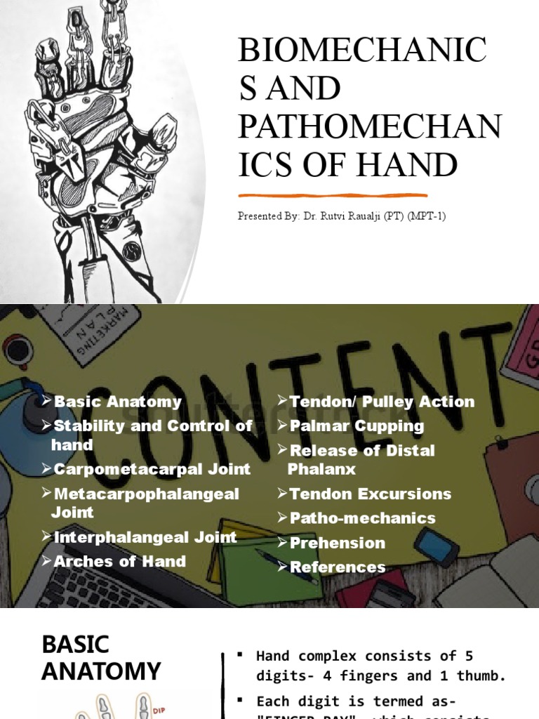Biomechanics and Pathomechanics of the Intricately Designed Hand | PDF | Thumb | Hand