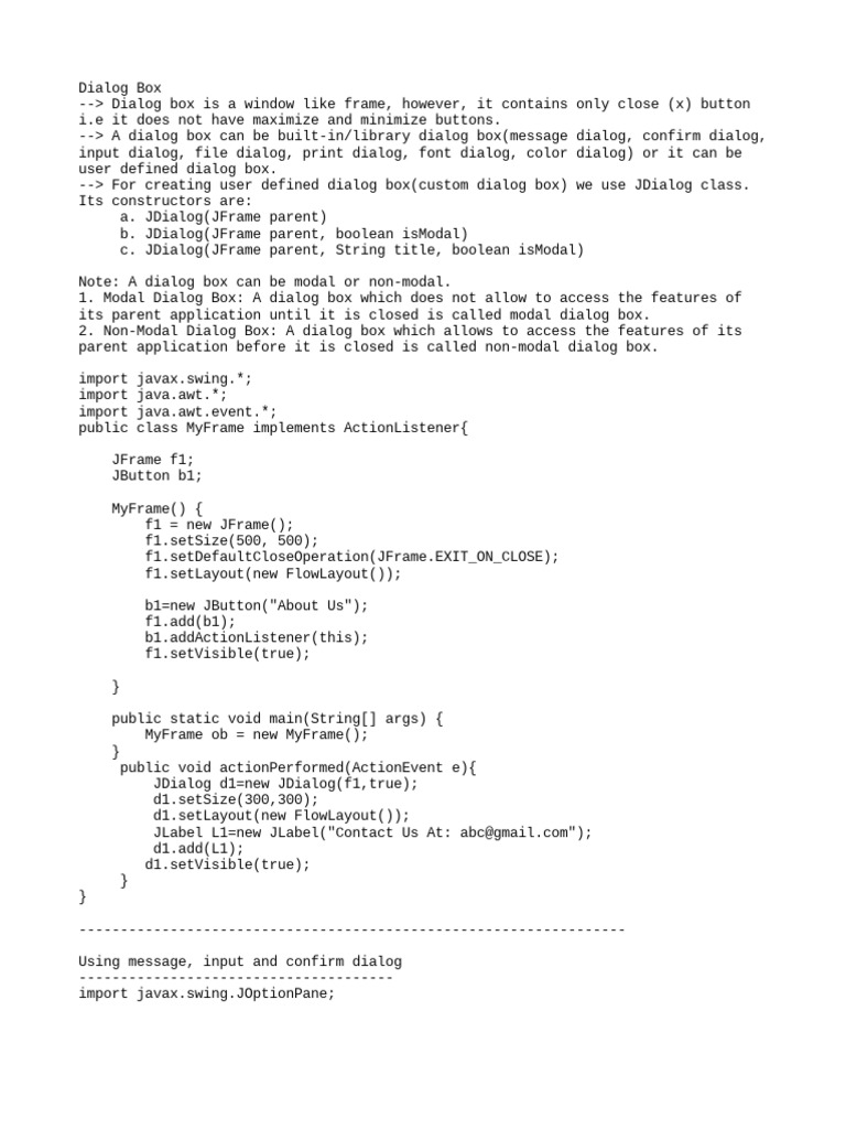 Dialogbox | PDF | Dialog Box | Graphical User Interfaces