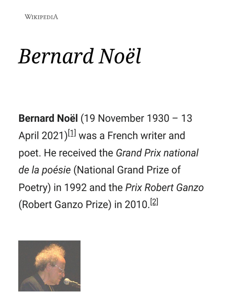 Bernard Noël: French Poet's Legacy | PDF | Poetry