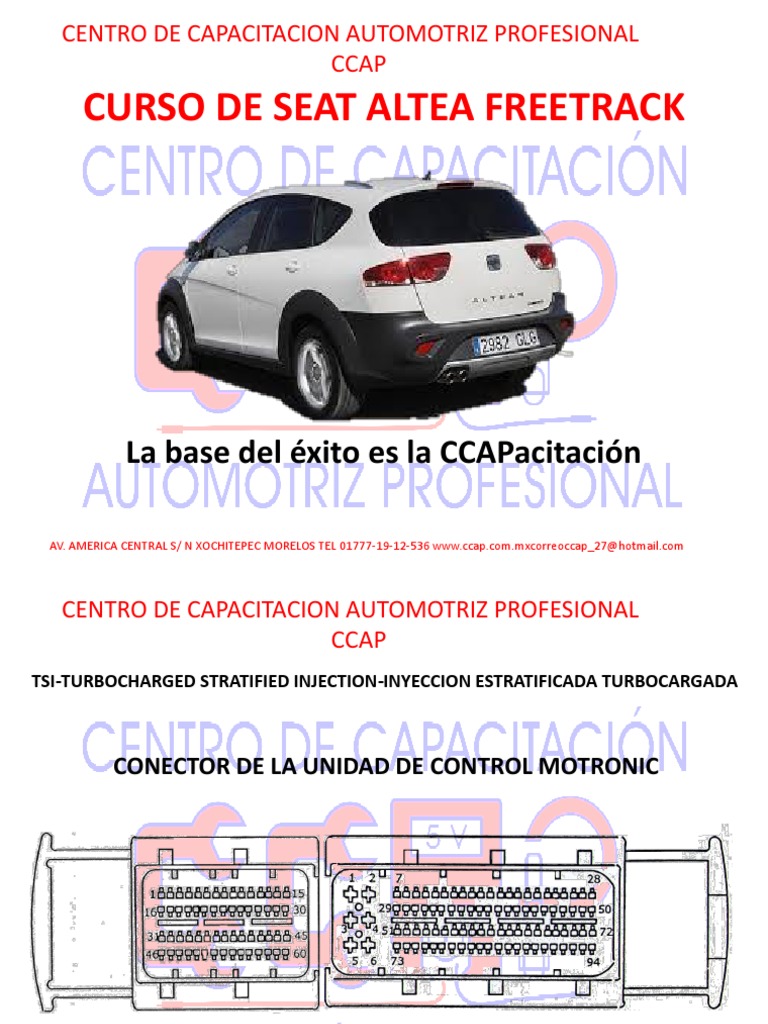 Curso de Altea Freetrack 2.0 LTS CCZ Tsi 2013 | PDF | Inyección de combustible | Máquinas