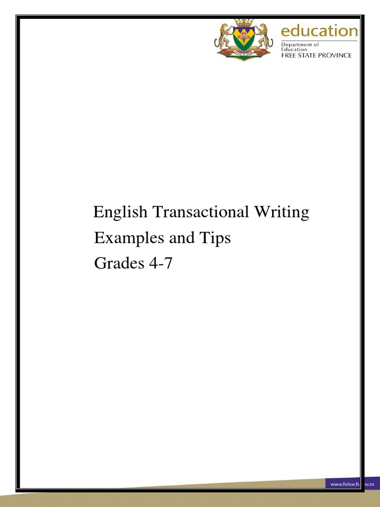 Grades 4-7 English - Transactional Texts-Frames | PDF | Advertising ...