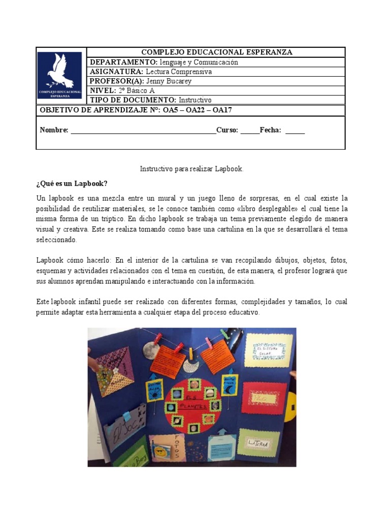 Lapbook Libro 2A | PDF | Aprendizaje | Cognición