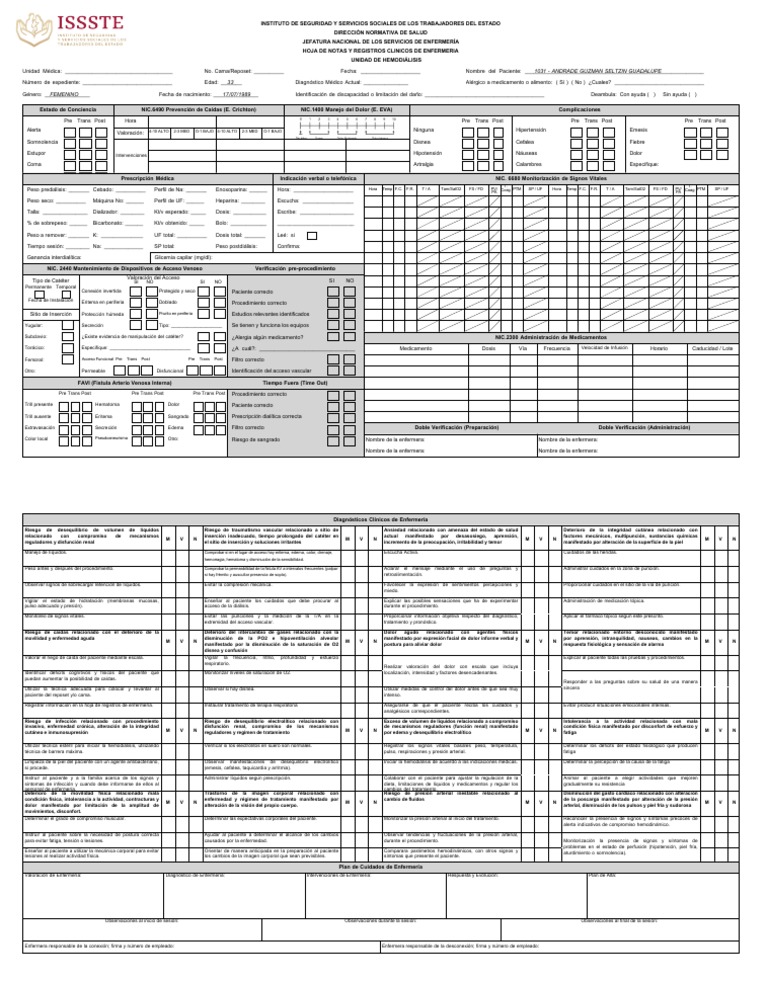 Hoja Tratamiento ISSSTE PDF | PDF | Síntoma | Dolor