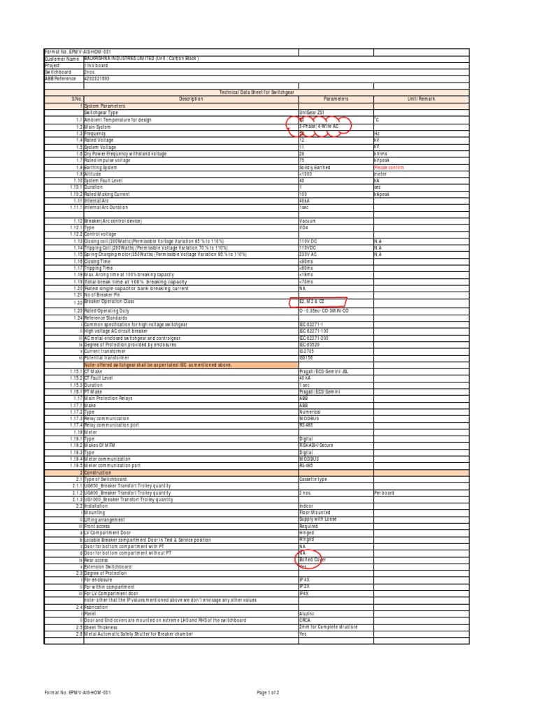 (R) Technical Data Sheet | PDF | Alternating Current | Electric Arc
