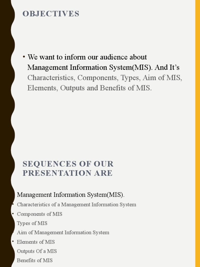 Management Information System Pptx Pdf Information System
