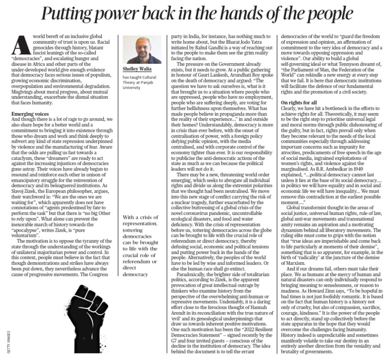 Shelley Walia: On Rights For All | PDF | Democracy | Political Ideologies