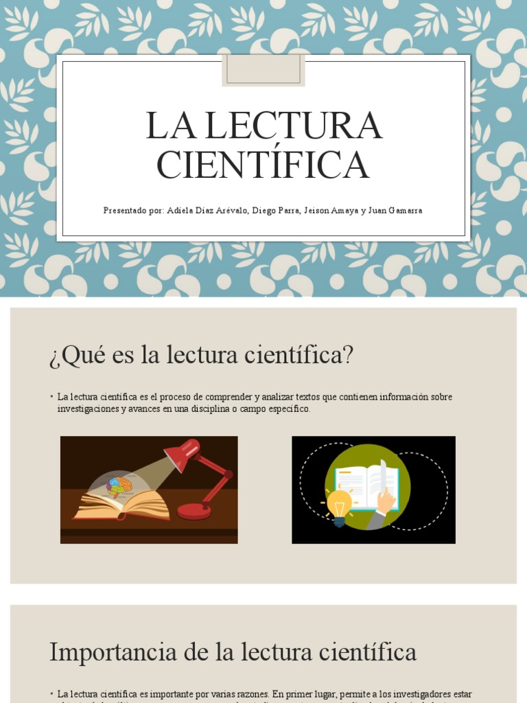 La Lectura Científica | PDF
