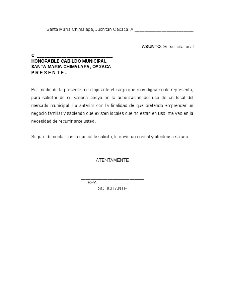 Solicitud Local | PDF